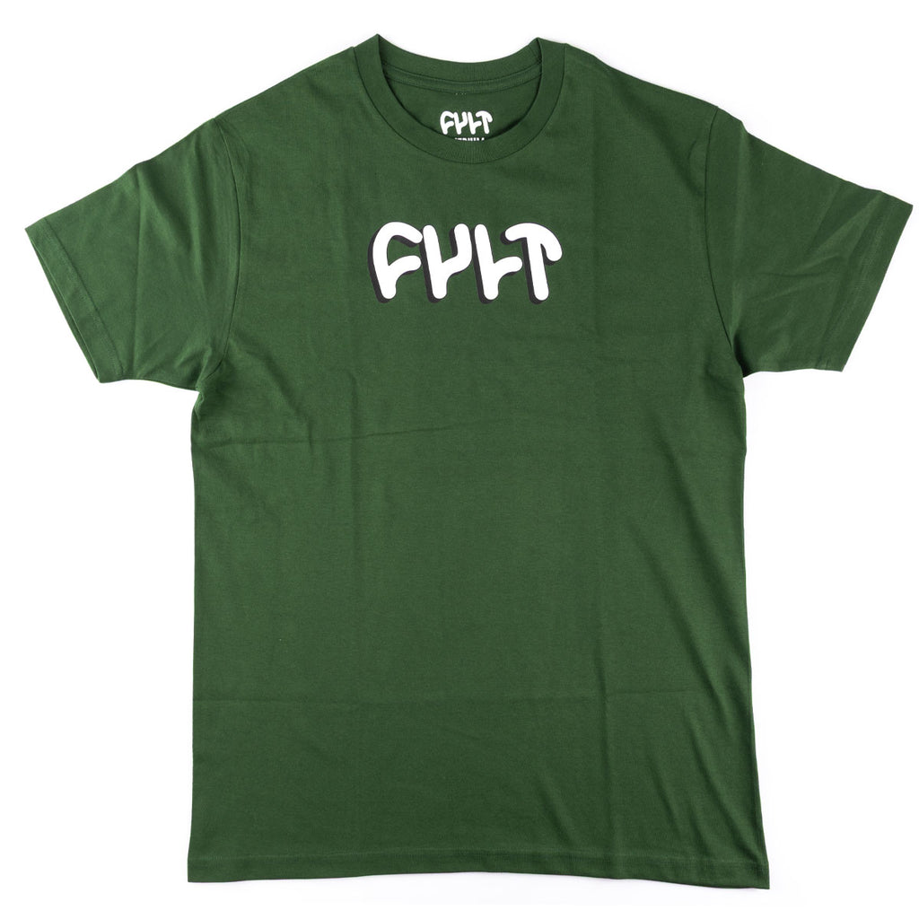 Cult Drop Shadow Tee - Green | Cult BMX | Backyard