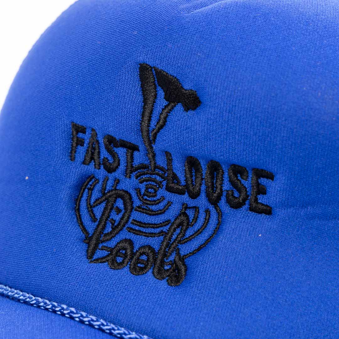 Fast And Loose Pool Haven Trucker Cap - Blue | Backyard BMX shop UK