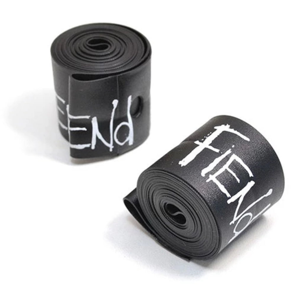 Fiend Rim Tape (Pair) - Black With White Logo 32mm Wide