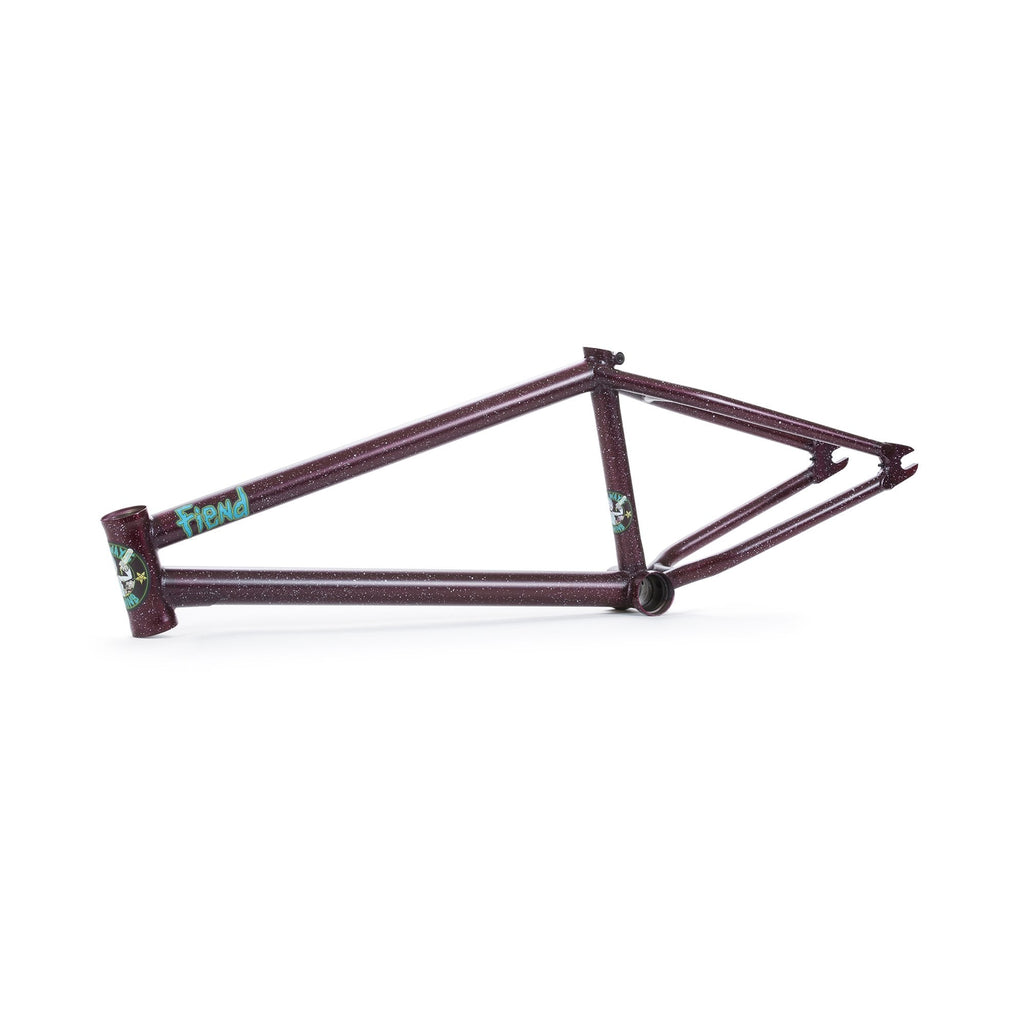 Fiend Reynolds V2 Brakeless Frame - Flat Trans Merlot With White Splat